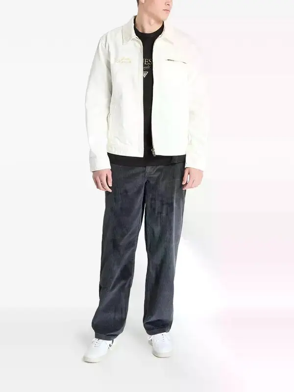 Guess Zip-up Embroidered Jacket