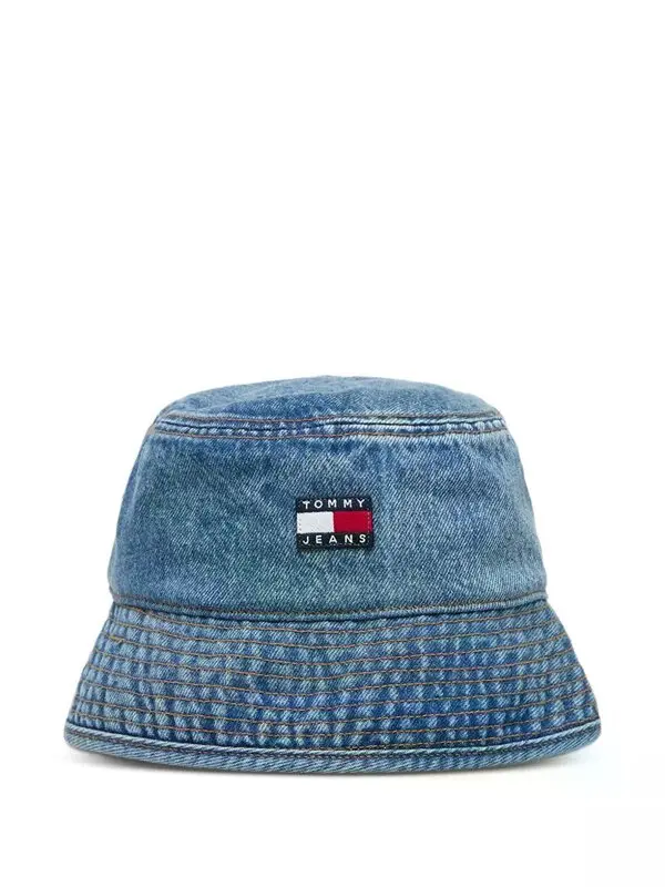 Tommy Hilfiger Heritage Logo-patch Denim Bucket Hat - Blue