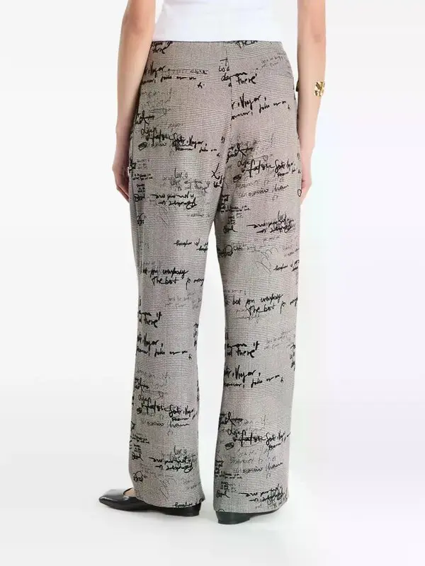 Desigual Check-print Pleated Trousers - Grey