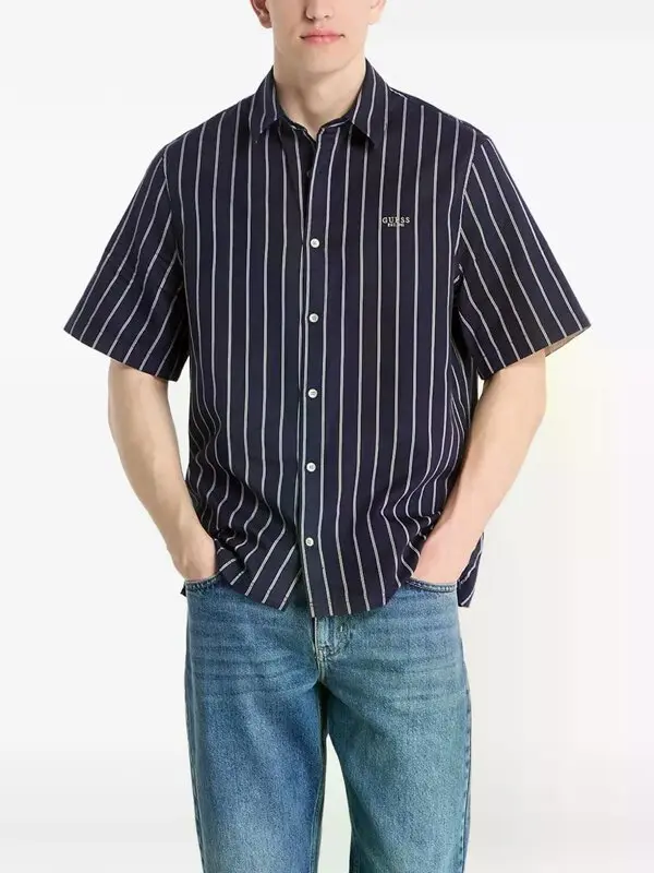 Guess Vertical-stripe Short-sleeve Shirt