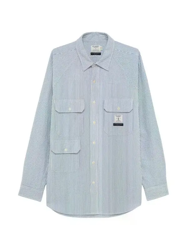 Engineered Garments Striped Seersucker-texture Shirt