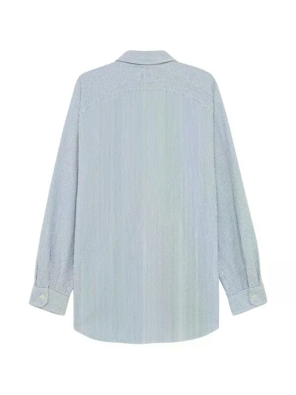 Engineered Garments Striped Seersucker-texture Shirt