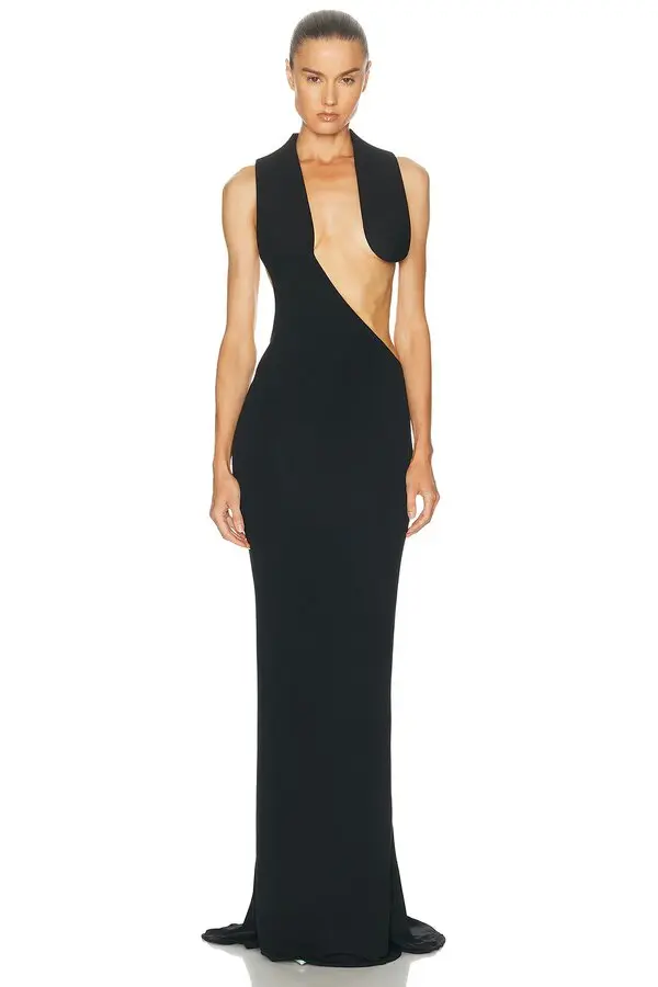 TOM FORD Asymmetric Backless Evening Dress