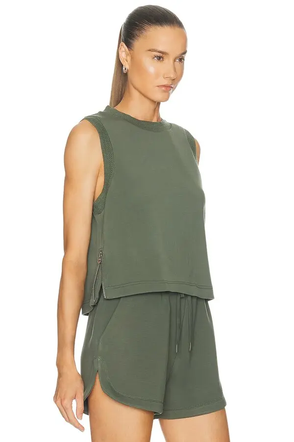 Varley Shea Crop Tank Top - Thyme