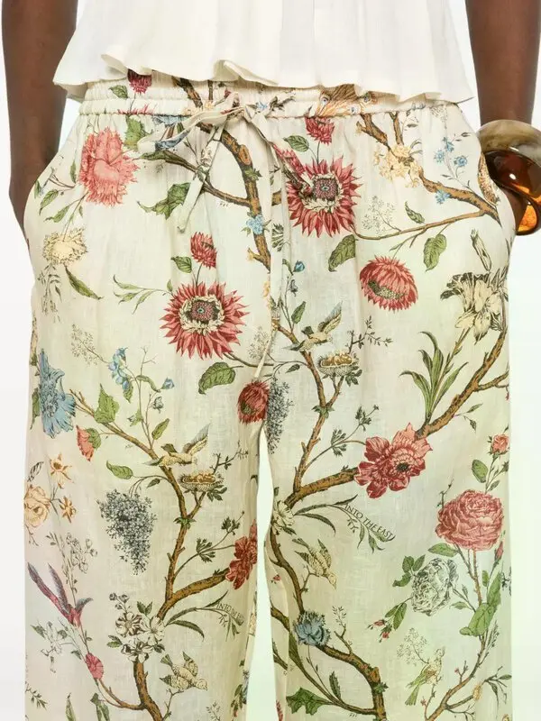 INTO THE EAST Floral-print Drawstring Trousers
