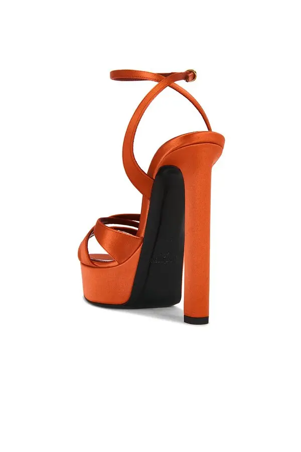 Saint Laurent Chandelle Platform Sandal - Arancio