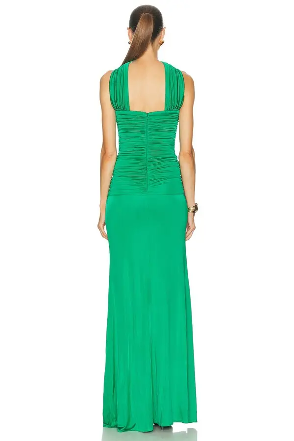 THE NEW ARRIVALS ILKYAZ OZEL Amanda Gown - Malachite