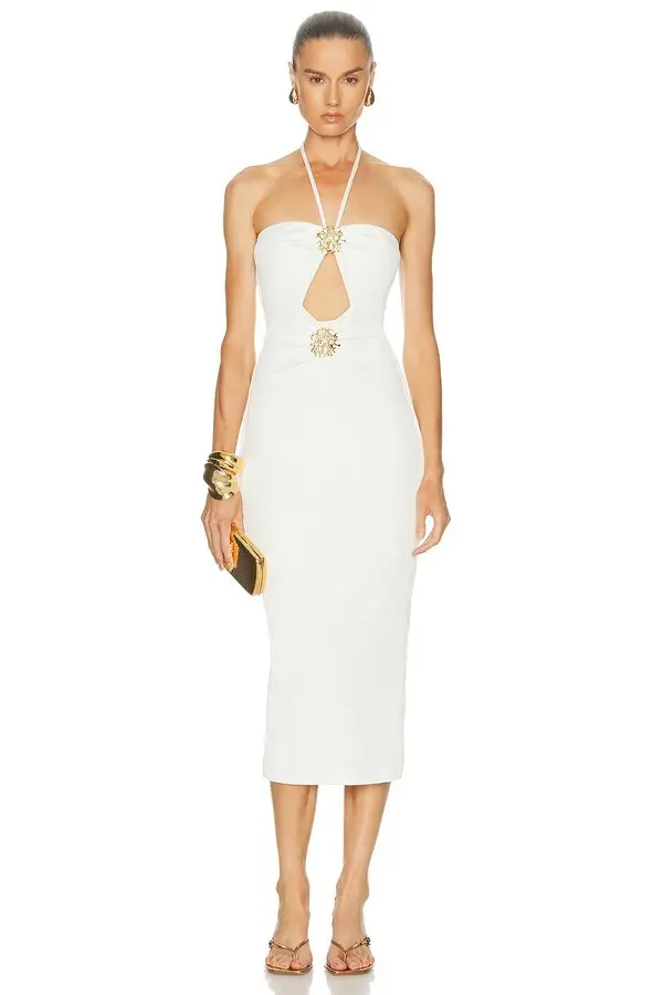 PatBO Luna Knit Midi Dress - Off White