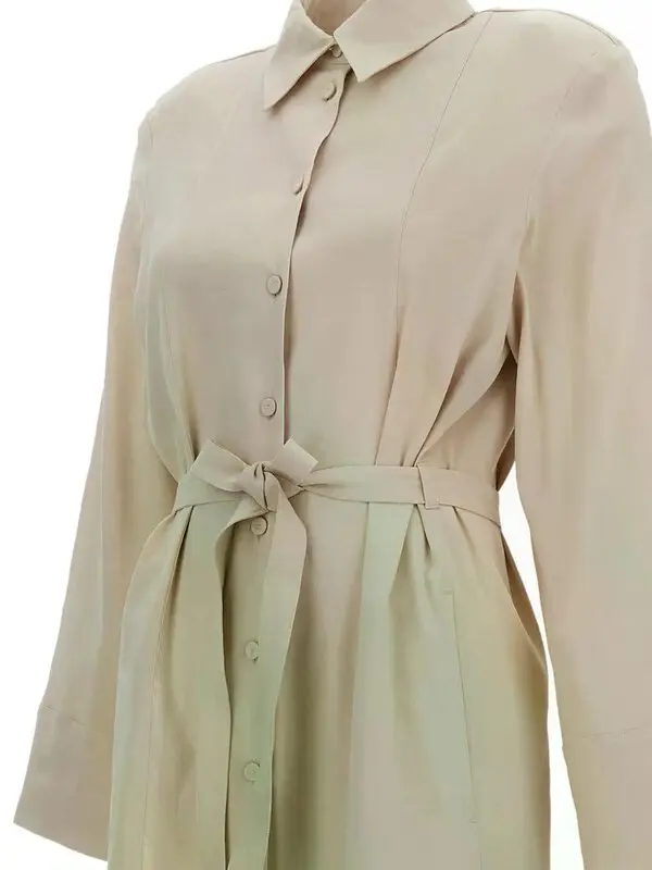 Max Mara Belted Button-down Dress - Neutrals