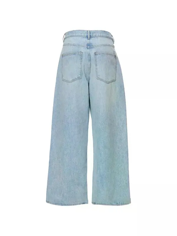 NO44 Asymmetric-waistband Wide-leg Jeans