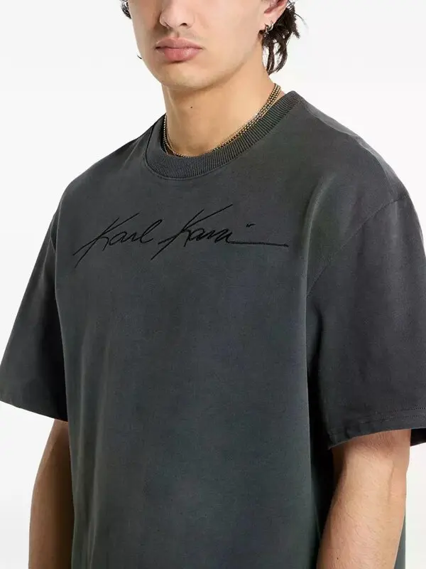 KARL KANI Logo-embroidered T-shirt