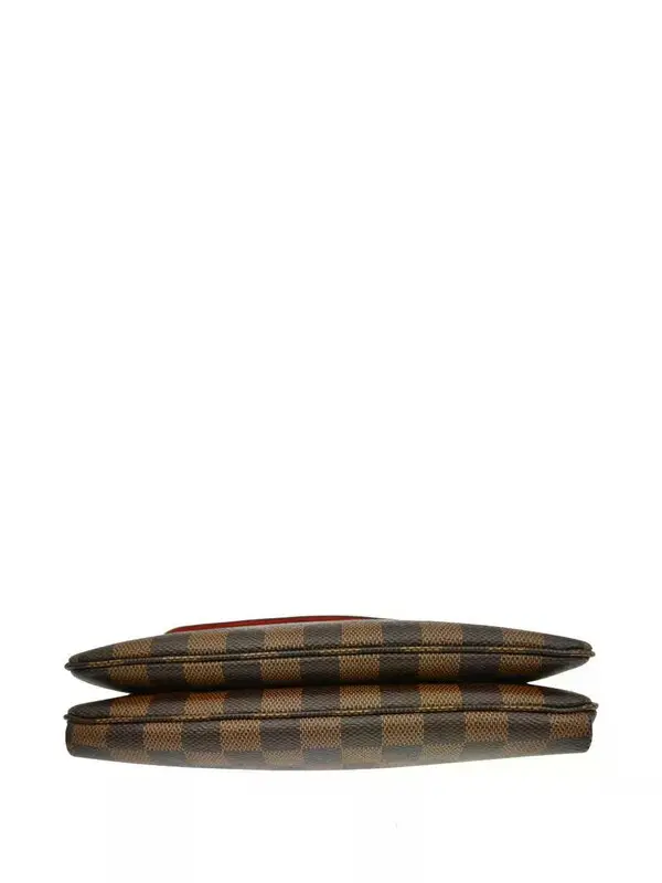 LOUIS VUITTON 2015 Twice Damier Shoulder Bag - Brown