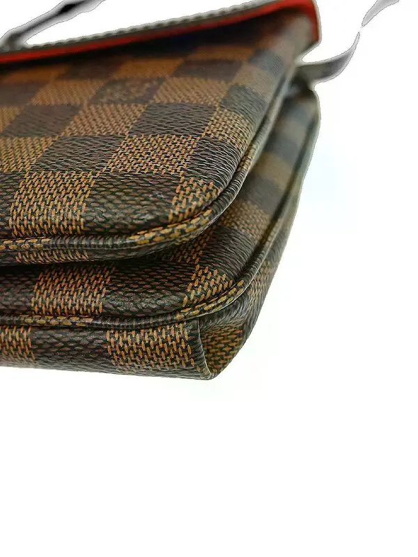 LOUIS VUITTON 2015 Twice Damier Shoulder Bag - Brown