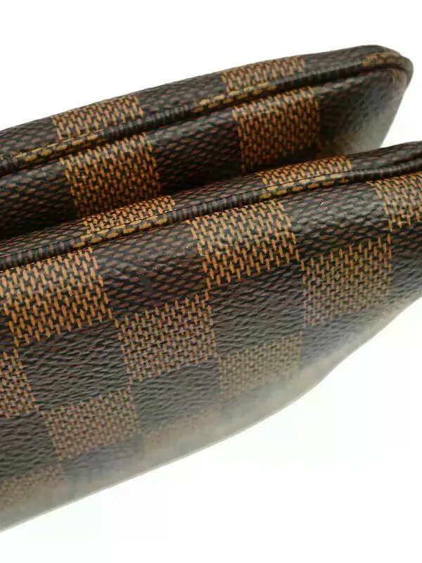 LOUIS VUITTON 2015 Twice Damier Shoulder Bag - Brown