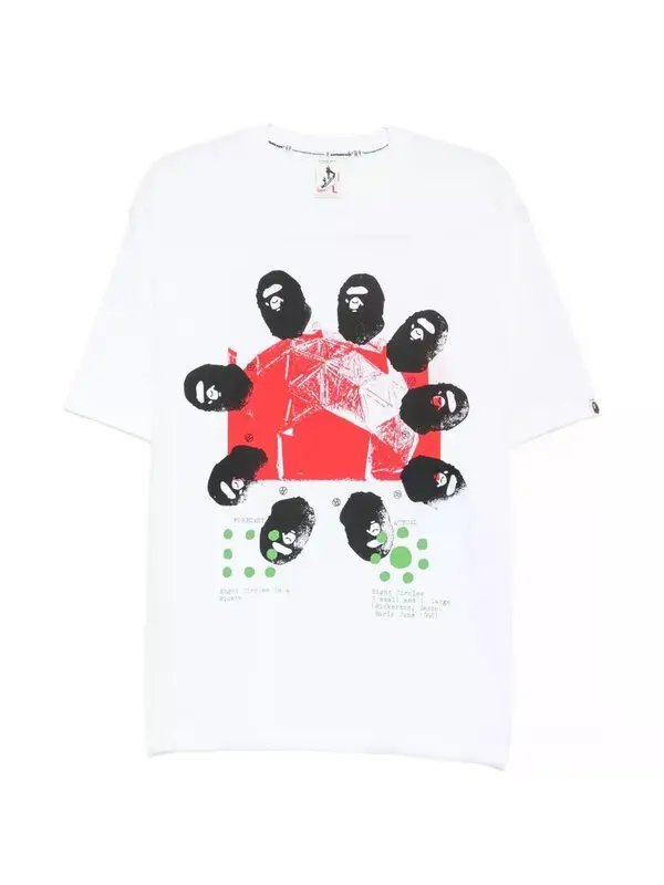 A BATHING APE X Kazuki Kuraish Graphic-print T-shirt - White