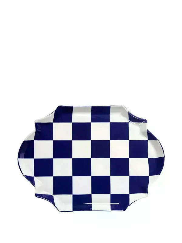 SERAX Checke-print Serving Plate - Blue