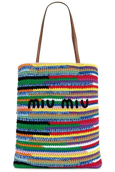 Miu Miu Cotone Crochet Tote Bag