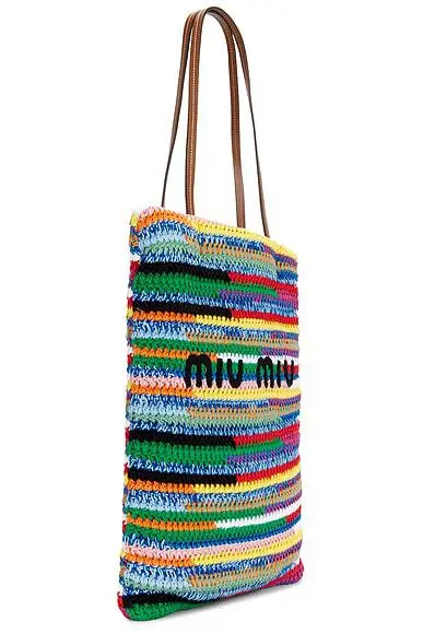 Miu Miu Cotone Crochet Tote Bag