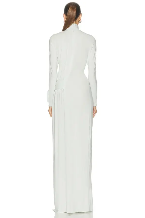 COURREGES Twisted Crepe Jersey Long Dress