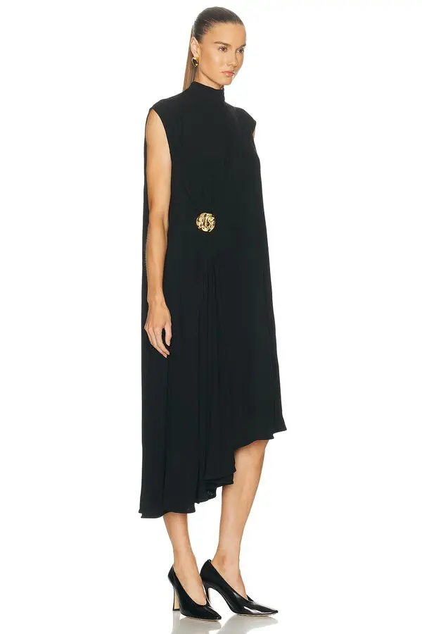 Bottega Veneta Draped Dress - Black