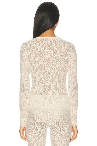 Sandy Liang Lace Top With Bow Detail