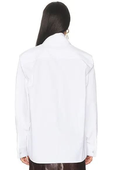 Saint Laurent Asymmetrical Tie Blouse
