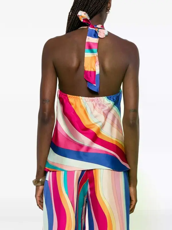 Marella Abstract-print Halter Top