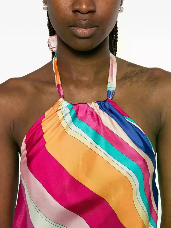 Marella Abstract-print Halter Top
