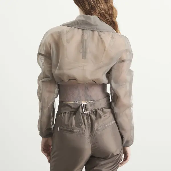 Rick Owens Dracucollar Cropped Bomber Jacket