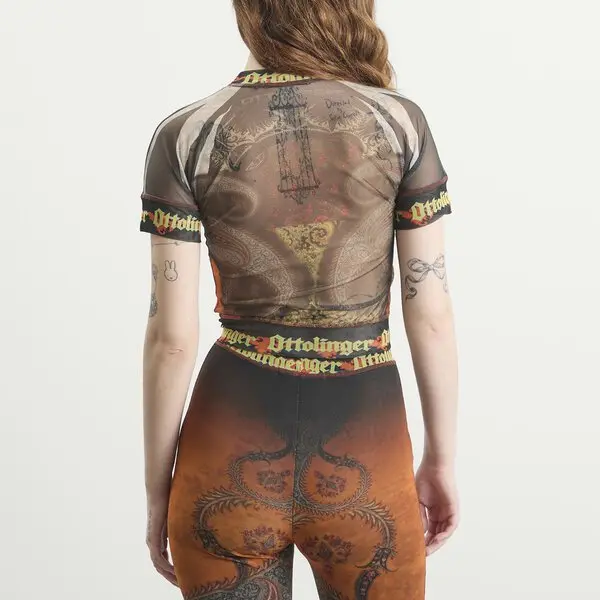 Ottolinger Printed Mesh T-shirt - Paisley