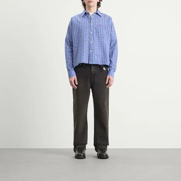 ABOUT:BLANK Raw Hem Check Shirt
