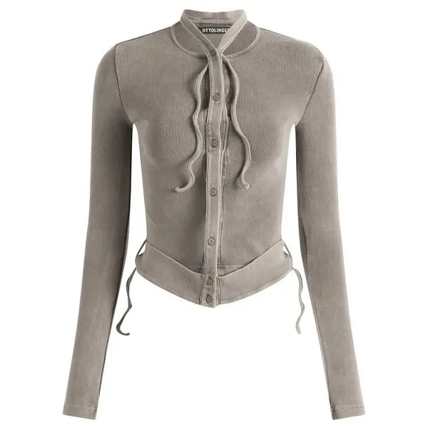 Ottolinger Double Closure Cardigan - Sand