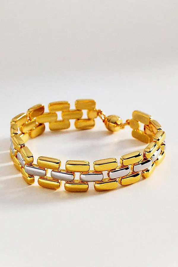 LUV AJ Noir Link Bracelet - Gold
