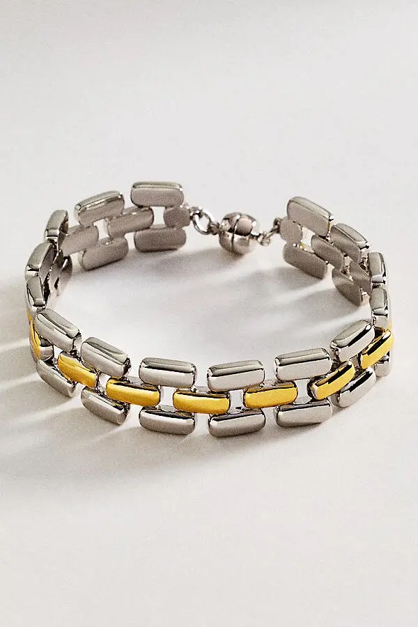 LUV AJ Noir Link Bracelet - Silver