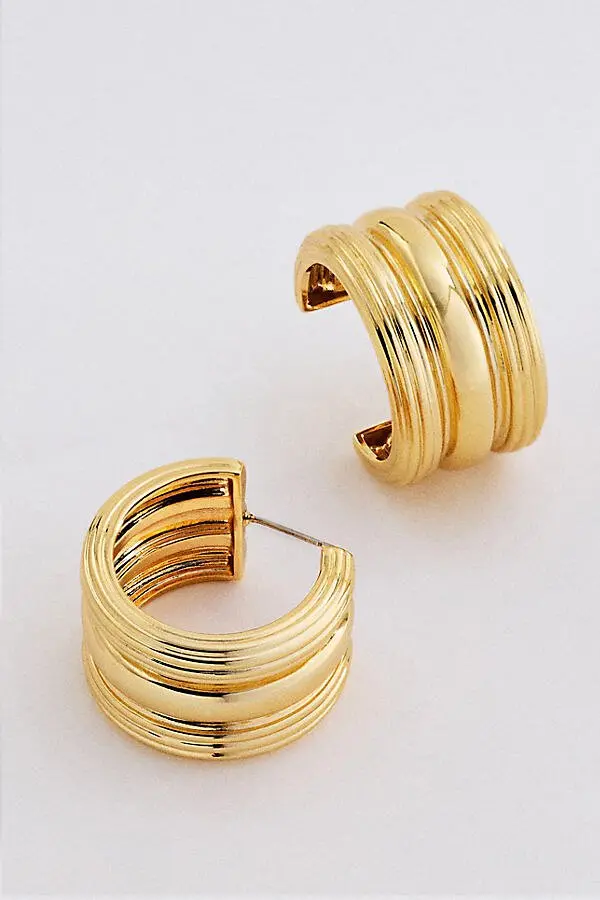 LUV AJ Canyon Hoop Earrings - Gold