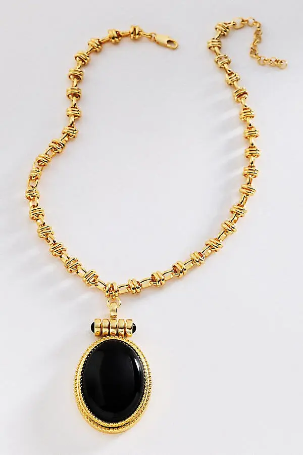 LUV AJ Midnight Mesa Pendant Necklace - Gold