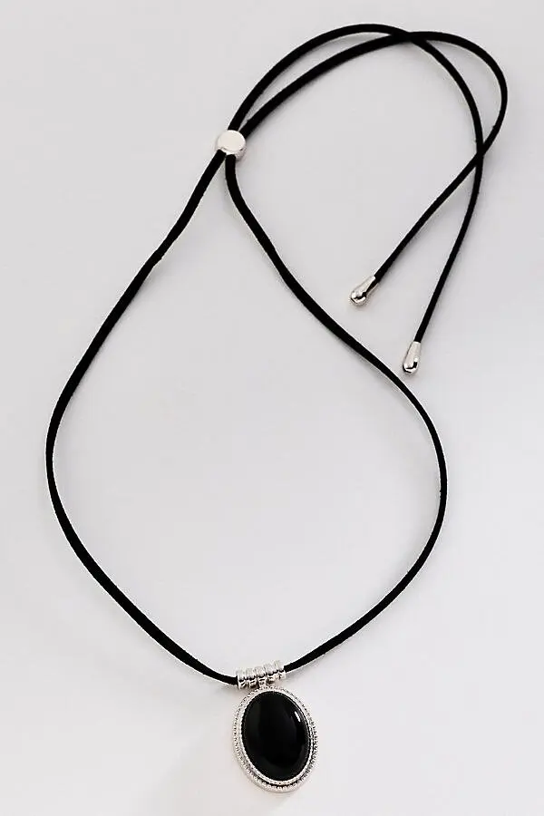 LUV AJ Midnight Mesa Cord Necklace - Silver