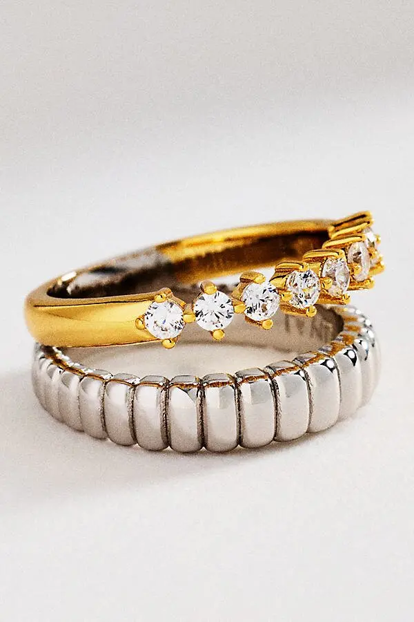 LUV AJ Sierra Split Ring - Gold & Silver