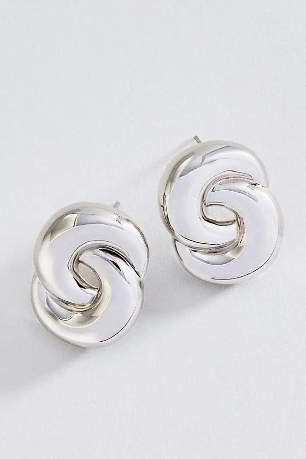 LUV AJ Solstice Knot Post Earrings - Silver