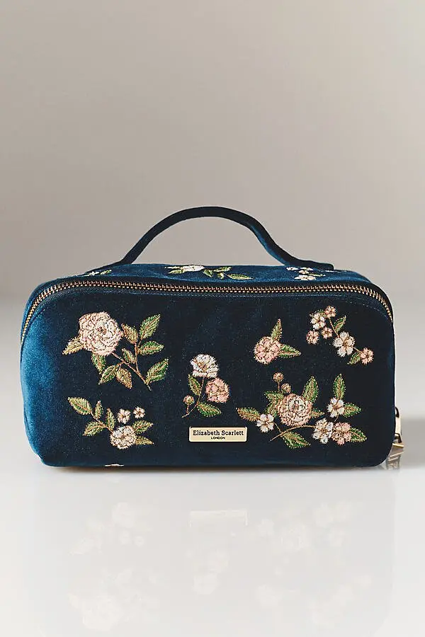 ELIZABETH SCARLETT Open Flat Makeup Bag - Wild Rose