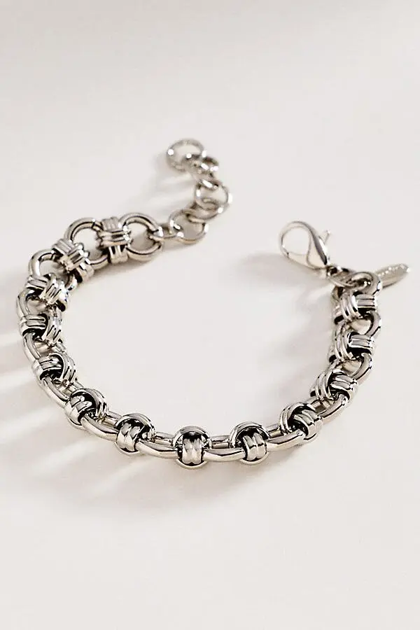 Anthropologie Circle Toggle Bracelet - Silver
