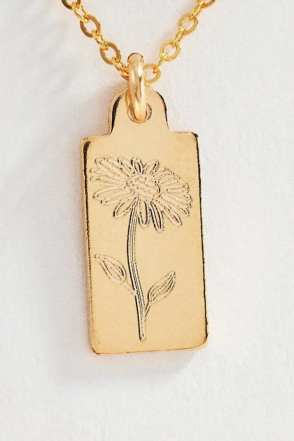 SET & STONES Tawney Birth Flower Necklace - April