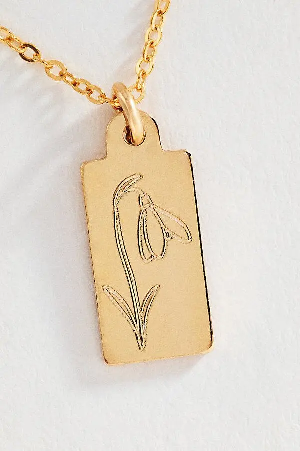 SET & STONES Tawney Birth Flower Necklace - January