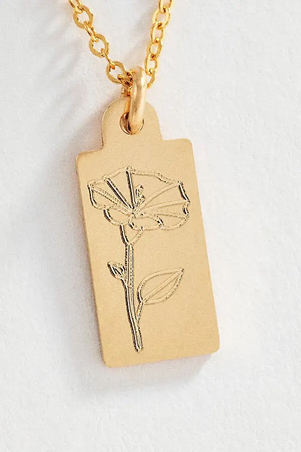 SET & STONES Tawney Birth Flower Necklace - September