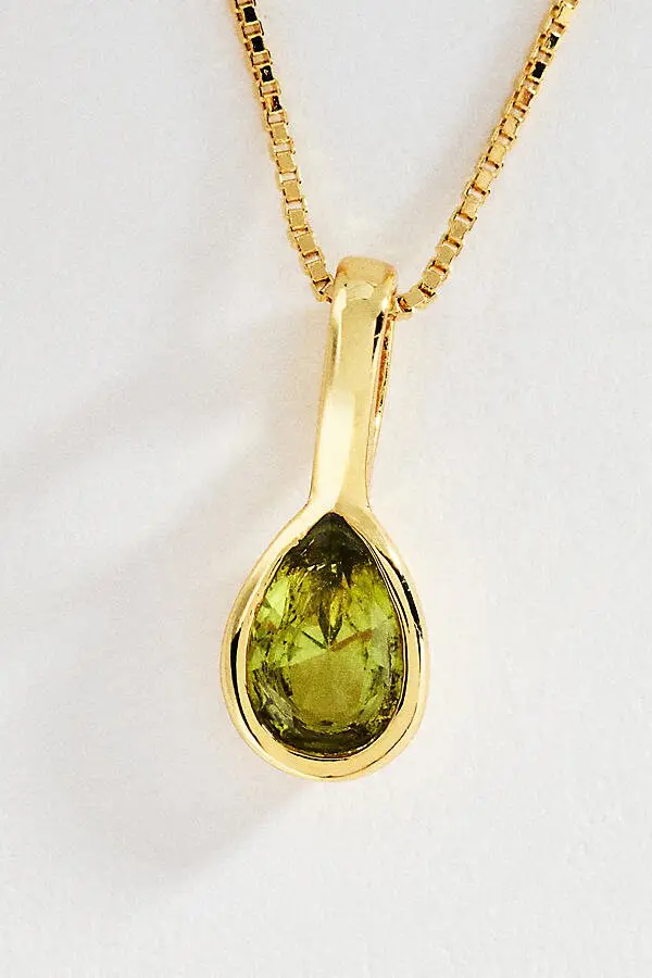 SET & STONES Teardrop Birthstone Necklace - August