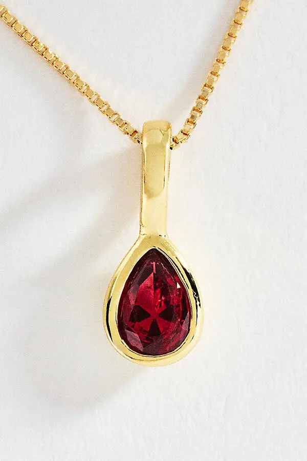 SET & STONES Teardrop Birthstone Necklace - January