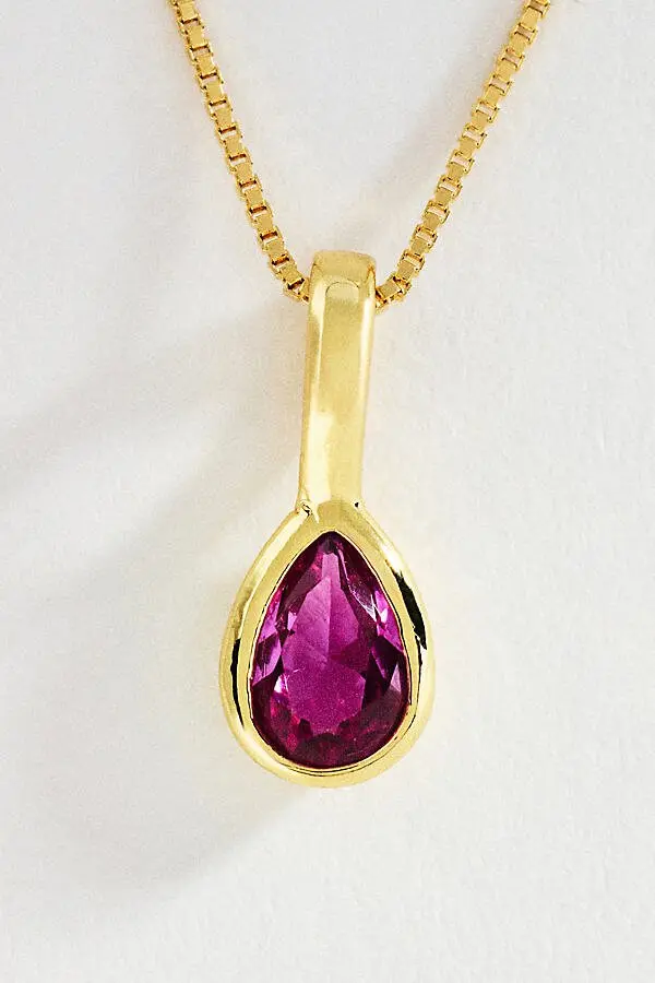 SET & STONES Teardrop Birthstone Necklace - July