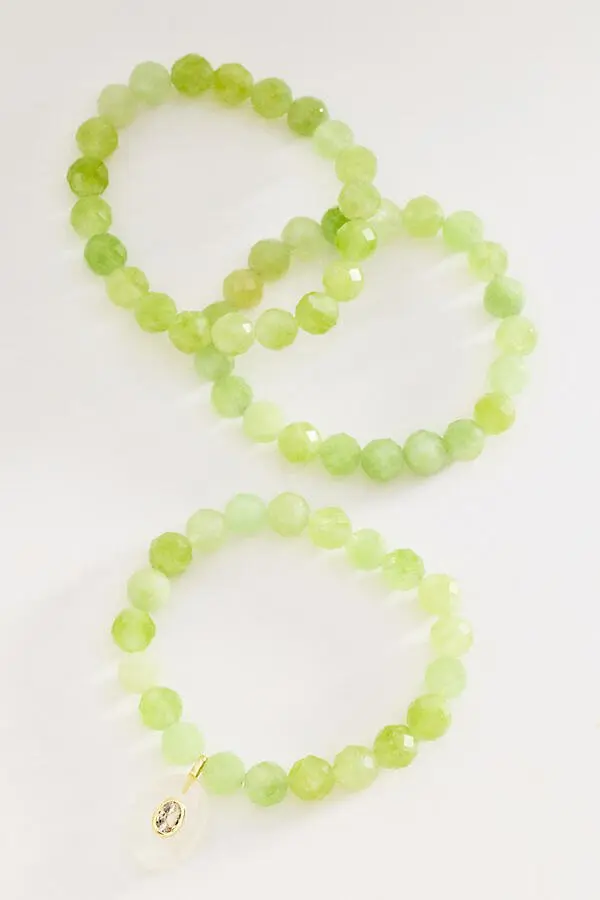 MACRAE & CO. Citrus Bloom Bracelet Set - Lime