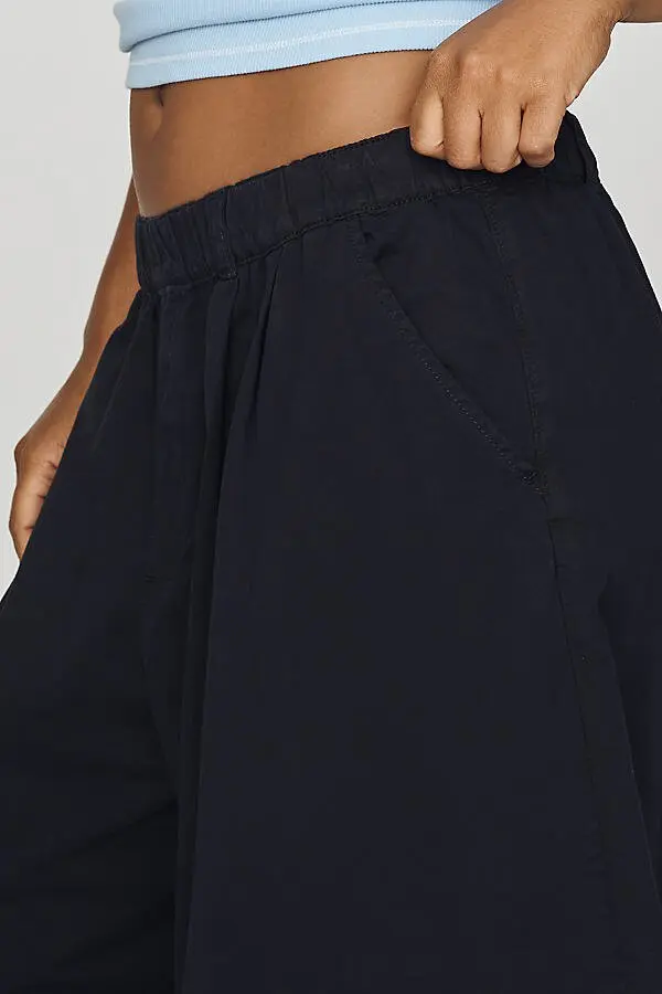 Maeve Cotton Linen Balloon Trousers - Black