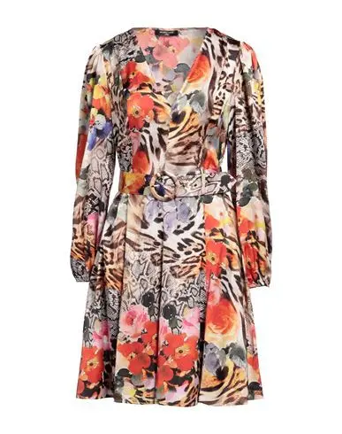 MARCIANO Mini Flared Floral-leopard Print Dress